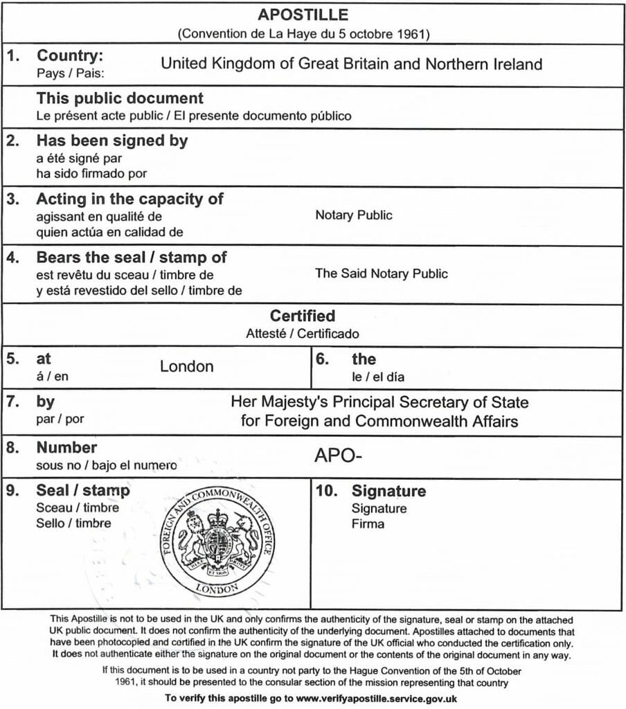 Obtain Apostille During CV19Crisis Notary Public In London